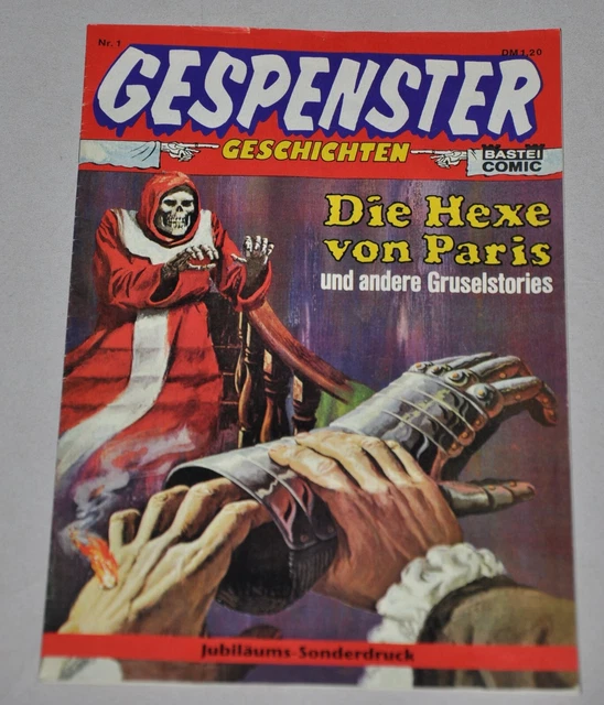 BASTEI VERLAG 1974: GESPENSTER GESCHICHTEN Nr. 1, Jubiläums ND, TOP-Zustand (1-) EUR 21,50 ...