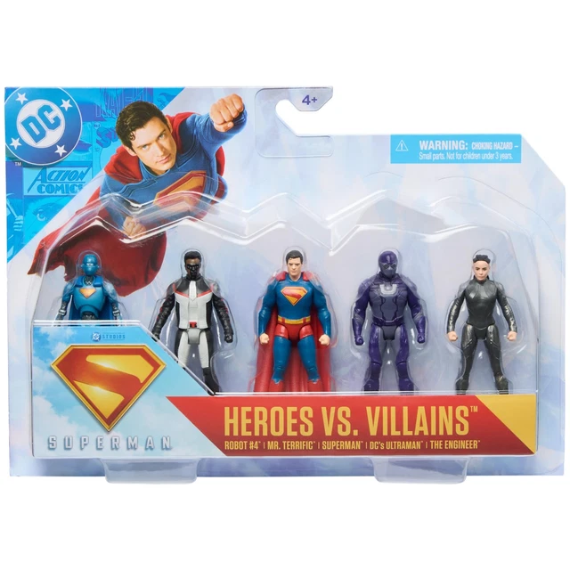 DC COMICS SUPERMAN Héros Contre Vilains Pack De 5 Figurines D'Action De ...