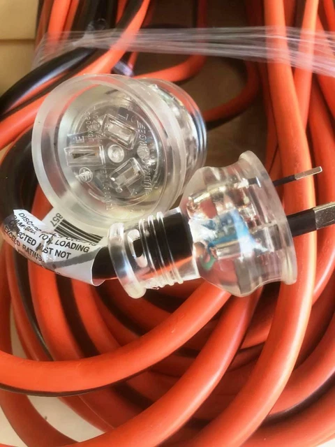 25 METER 15AMP Extra Heavy Duty Power Extension Cable Lead Cord 25m 15 ...