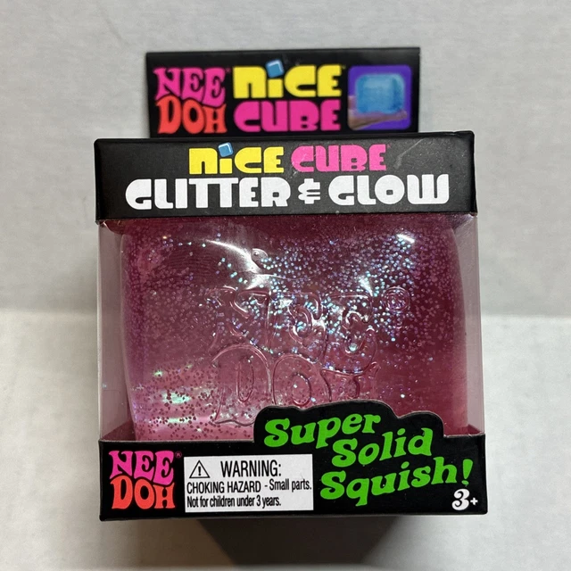 AUTHENTIC NEE DOH Nice Cube Glitter and Glow PINK Brand New £18.02 ...