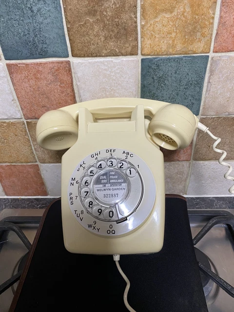 GENUINE GPO CREAM Dial Wall Mounted Telephone Type With Volume Control ...