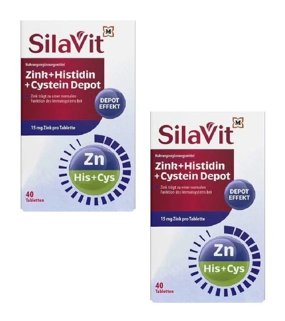 2XPACK SILAVIT ZINC Histidine Cysteine Depot Tablets - 80 pcs £12.91 ...