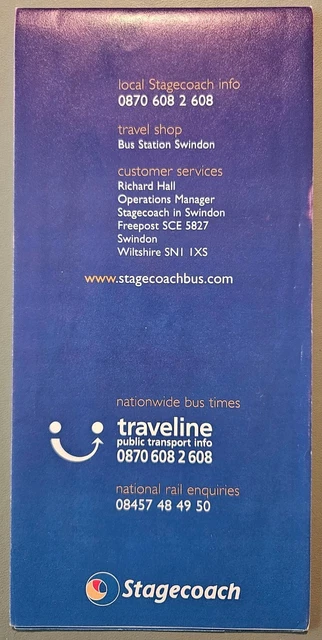 STAGECOACH SWINDON BUS MAP TIMETABLE GUIDE LEAFLET Feb 2006 EUR 5,70 ...