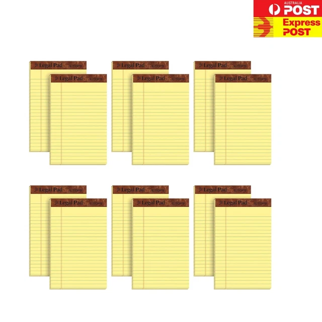 TOPS PERFORATED CANARY Legal Pad - 50 Sheets for Effortless ...