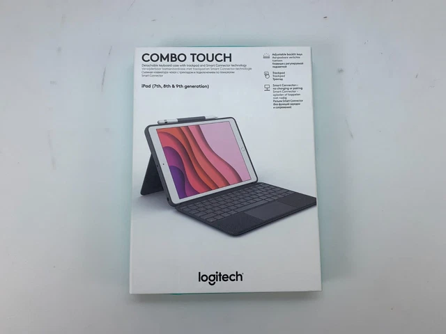 LOGITECH COMBO TOUCH Keyboard Case For Apple iPad 7th, 8th & 9th Gen ...