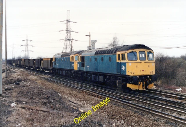 RAILWAY PHOTO 6X4 Class 33 33029 and 012 BR Blue on 6Z91 at Hoo Jcn 23 ...