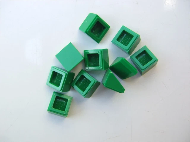 10 X LEGO Green ROOF TILE 1X1X2/3, ABS - 4546705 (Parts & Pieces) £3.49 ...