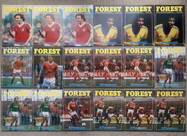 NOTTINGHAM FOREST FC 1981 1982 HOME FOOTBALL PROGRAMME COLLECTION JOB ...