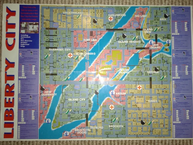 GRAND THEFT AUTO (GTA) - Maps & poster for the original PC game - RARE ...