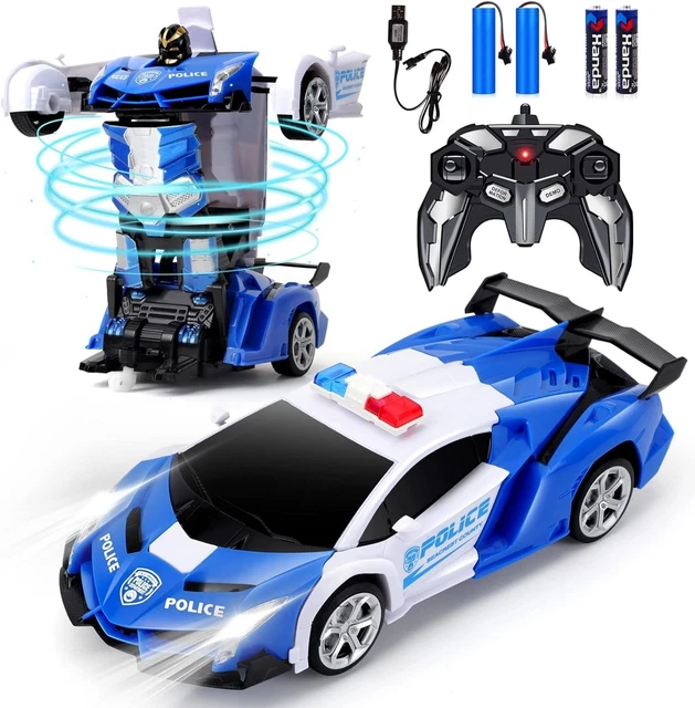 TRANSFORMING ROBOT RC Car 360° Spin Toy – Rechargeable Gift for Kids 3 ...