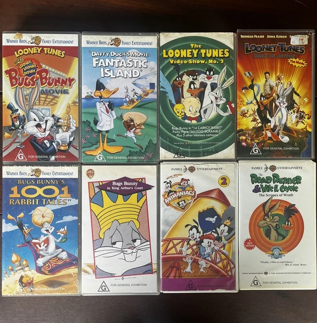 VHS LOONEY TUNES Collection x 12 - Tiny Toons, Animaniacs, Bugs Bunny ...