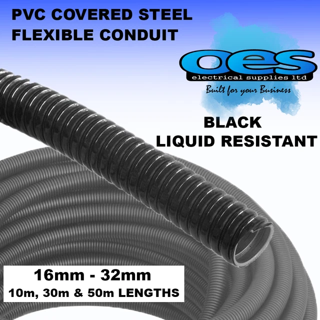 BLACK PVC COVERED Steel Conduit Kopex 16Mm 20Mm 25Mm 32Mm Liquid ...