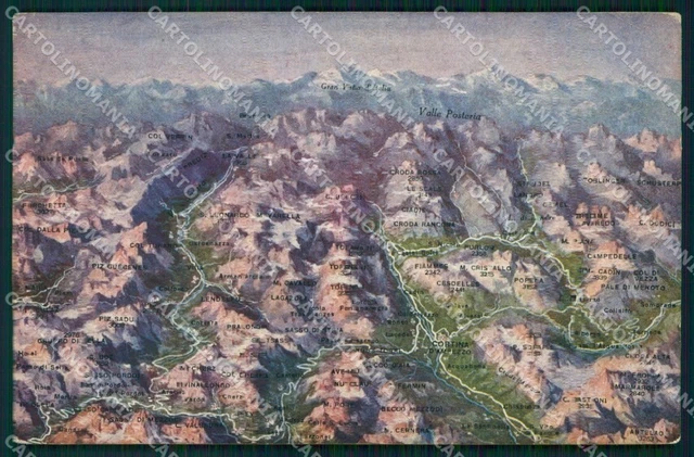 BELLUNO CORTINA D'AMPEZZO Cartina Geografica Passo Pordoi Mappe ...