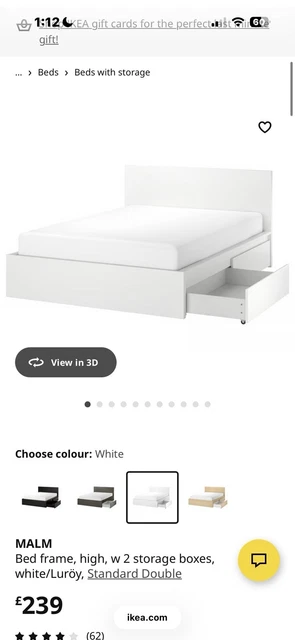 DOUBLE BED FRAME with Storage £156.70 - PicClick UK