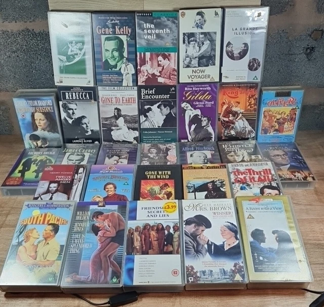 30 VHS VIDEO Tape Bundle Job Lot Old Classic Type Movies Inc Black ...