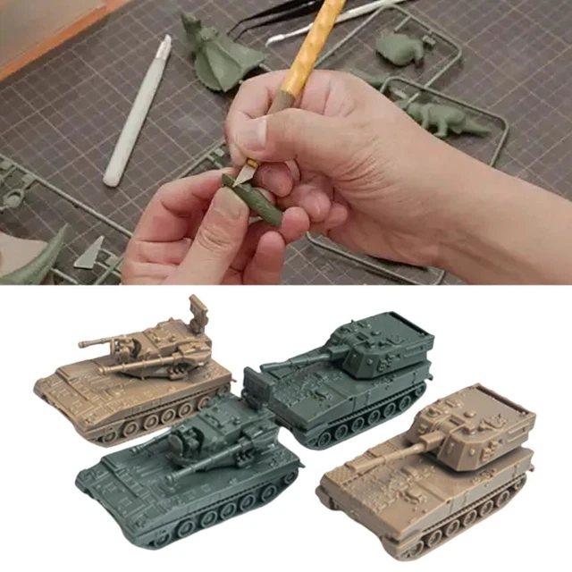 4PCS 1/144 SCALE Tank Craft Tracked Crawler Chariot for Gift Adults £9. ...