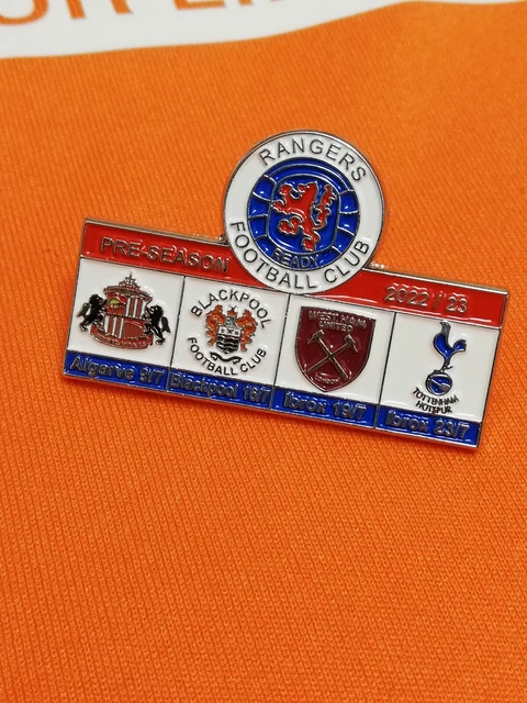 GLASGOW RANGERS FC Pre Season Freindlys 2022/2023 Pin Badge £3.00 ...