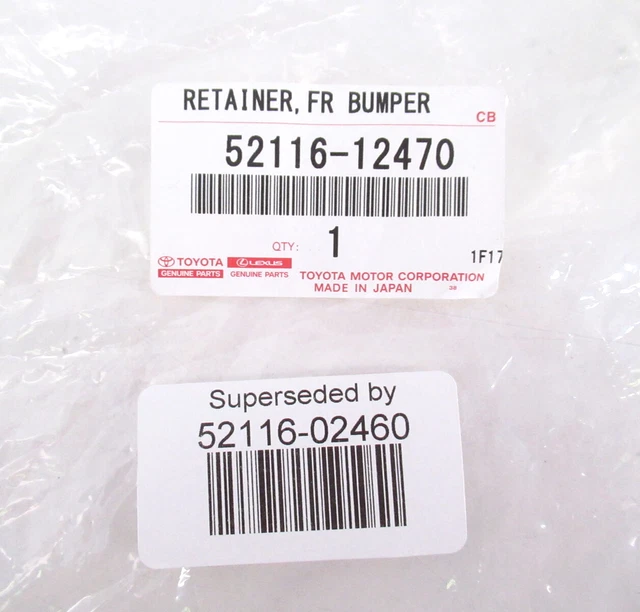GENUINE OEM TOYOTA 52116-02460 Driver LH Front Bumper Side Support 19 ...