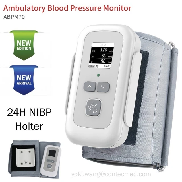ABPM70 ADULT NIBP Holter Digital Blood Pressure Monitor 24H Recorder ...