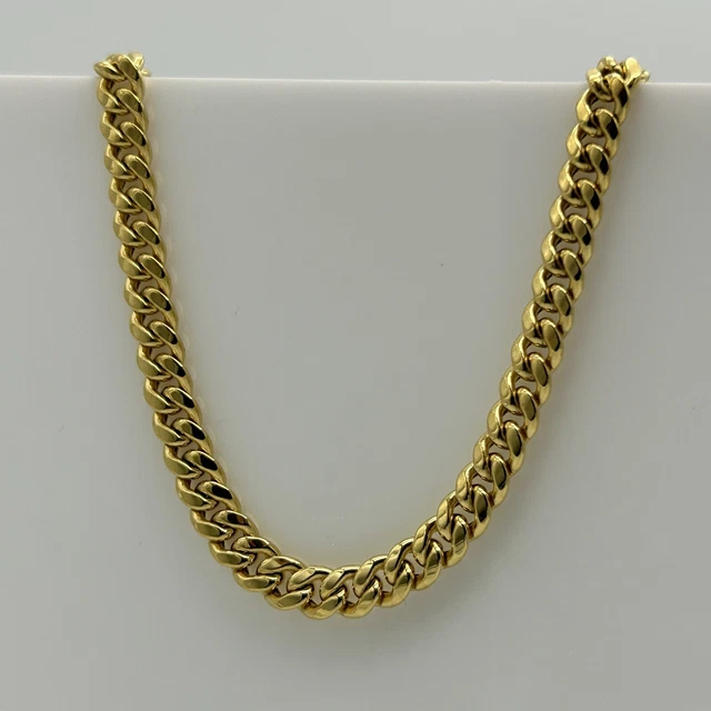 SOLID 9CT YELLOW Gold 4.5mm Miami Cuban Link Curb Chain 20 Inch ...