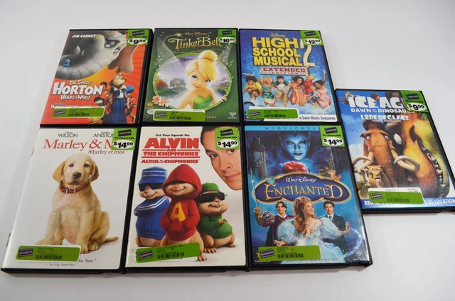 BLOCKBUSTER DVD RENTAL Lot Ice Age High School Musical Marley Alvin ...