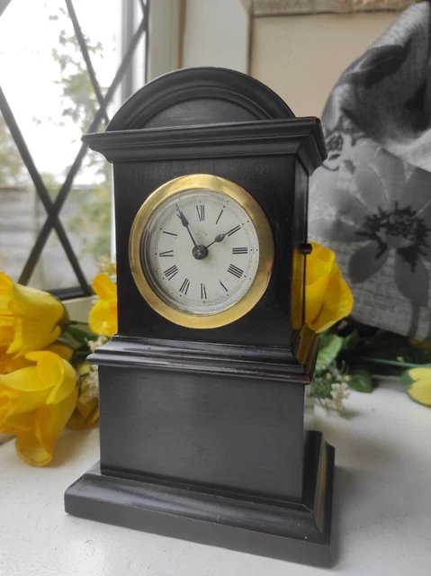 ANTIQUE ANSONIA BEE DRUM DESK/MANTEL CLOCK IN WONDERFUL EBONISED ...