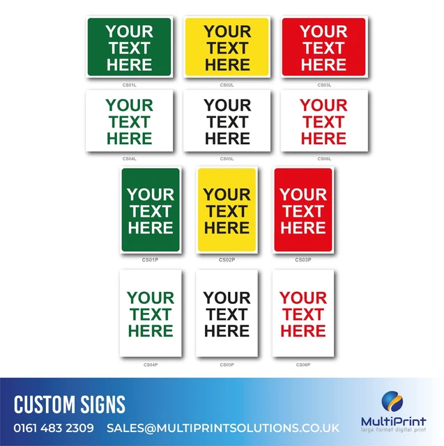 SAFETY SIGNS - Health & Safety Signage - Custom Signs A5 / A4 / A3 £1. ...