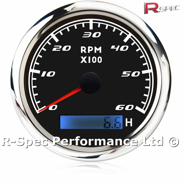 85MM REV COUNTER With Hour Meter Tachometer Tacho RPM Gauge Diesel ...