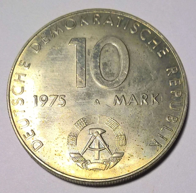 GERMANY GEDENKMÜNZE 10 Mark 20 Jahre Warschauer Vertrag 1955 - 1975 1975 - DDR EUR 5,95 ...