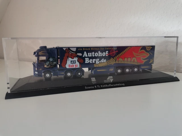 HERPA 293709 JENS Bode TSU Scania R V8 TL Kühl Koffer Sz Autohof Berg 1 ...
