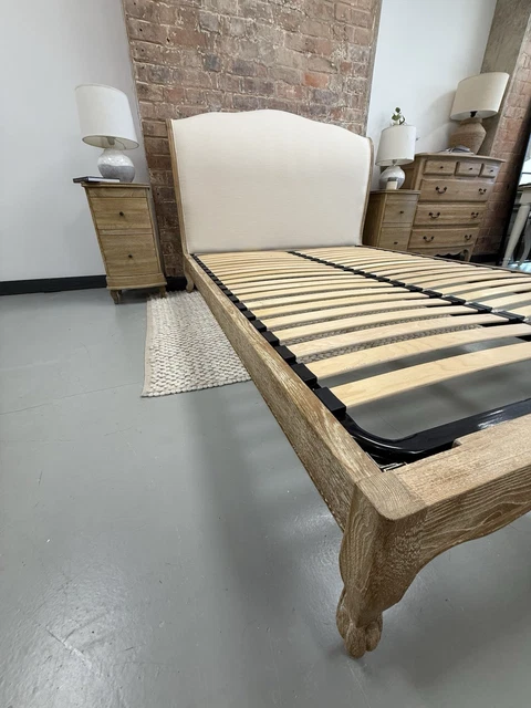 LOAF COCO KINGSIZE Bed Weathered Oak Linen RRP £2495 £995.00 - PicClick UK