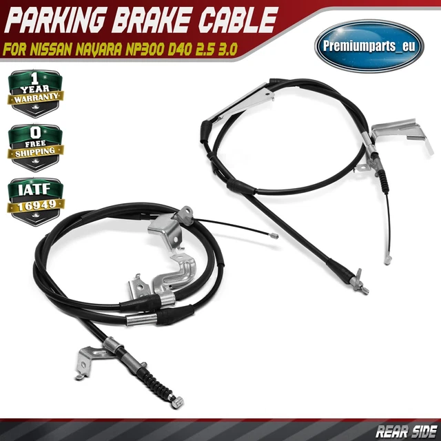 2X HAND BRAKE Cable Rear for Nissan Navara NP300 D40 2.5 3.0 dCi 4WD ...