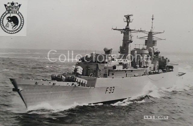 BRITISH ROYAL NAVY military Ship Photograph. HMS Beaver F93 Frigate - 5 ...