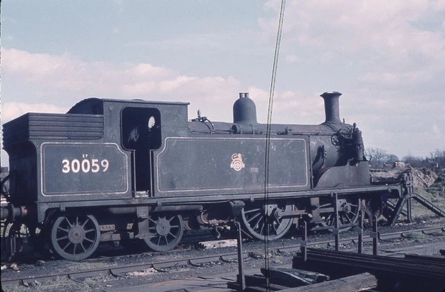 ORIGINAL SLIDE . BR ex-LSWR ex-SR Drummond M7 Steam Loco 30059 ...