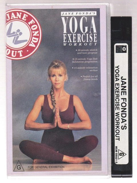 VHS VIDEO TAPE JANE FONDA'S YOGA EXERCISE WORKOUT Small Box Ex-Rental ...
