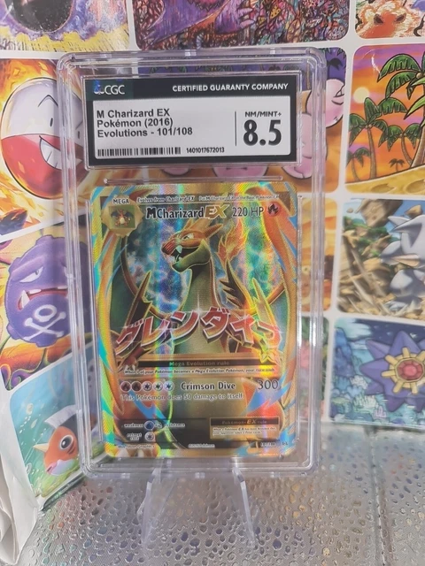 FULL ART M Charizard EX 101/108 CGC 8.5 Mint Pokemon XY Evolutions 2016 ...