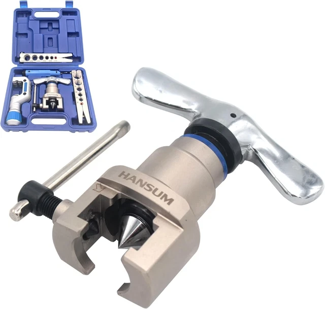 HANSUM BRAKE LINE Flaring Tool Kit Swaging HVAC Pipe Expander 5 in 1 ...