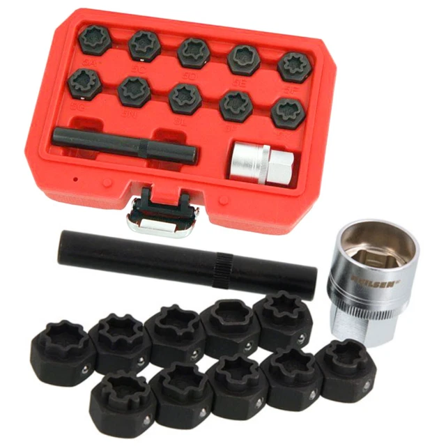 MERCEDES BENZ LOCKING Wheel Nut Remover Installer 12pcs Master Kit Lots ...