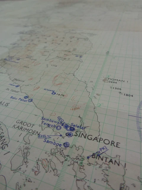 WW2 ERA &RESTRICTED& RAF map "LONG RANGE PLOTTING CHART" (BURMA ...
