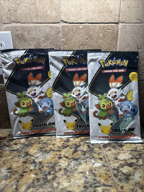 (3) NEW POKÉMON TCG 25th Anniversary First Partner Pack - GALAR Booster ...