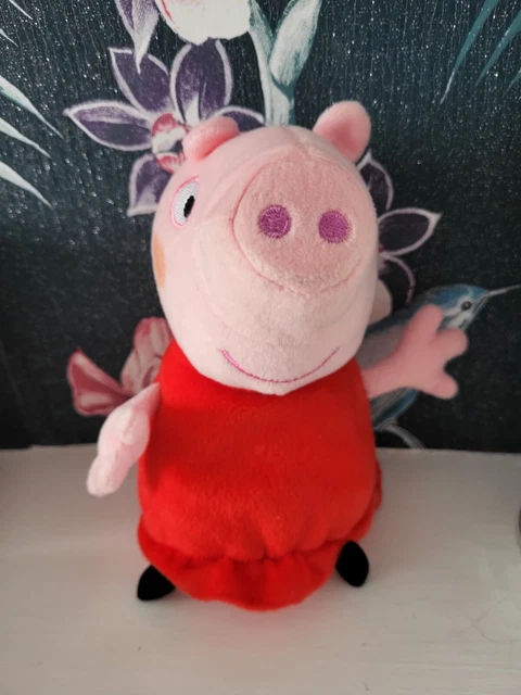 PEPPA PIG 27CM Talking Plush Red Dress and moving nose £7.00 - PicClick UK