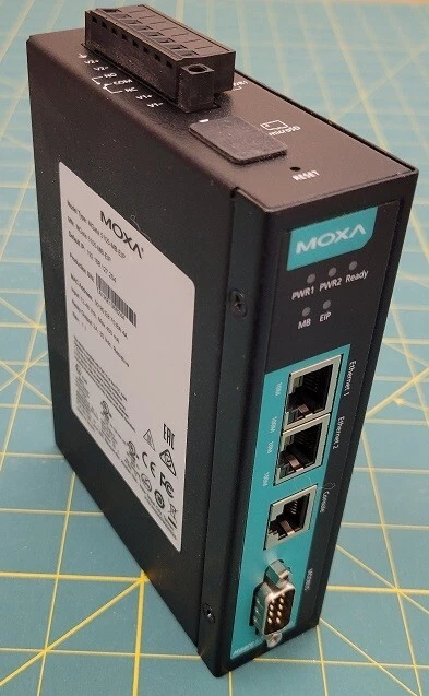MOXA 5105-MB-EIP MGATE Modbus RTU/ASCII/TCP EtherNet/IP Gateway 3-Port ...
