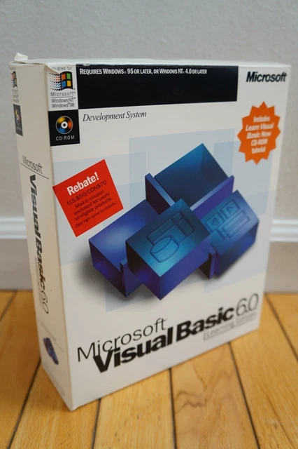 MICROSOFT VISUAL BASIC 6.0 6 Learning Edition for Windows PC Software ...