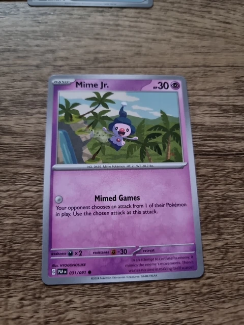 MIME JR. - 031/091 Regular Common Non Shiny Paldean Fates - Pokemon EUR ...