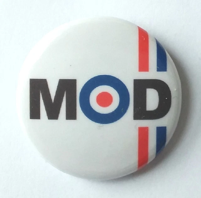 MOD BUTTON BADGE Roundel Bullseye Logo Paul Weller Mod Revival Pop Rock ...