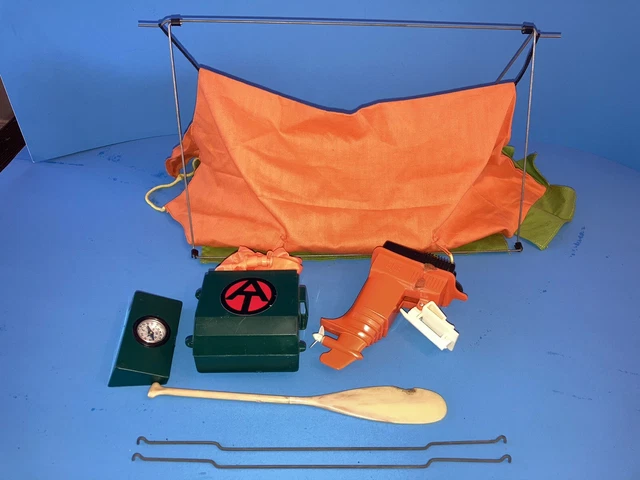 GI JOE ADVENTURE Team Hasbro Tent Pygmy Gorilla Motor Rescue Raft ...
