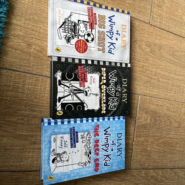 BUNDLE OF DIARY of a wimpy kid books,; Diper overload;Big shot;The deep ...