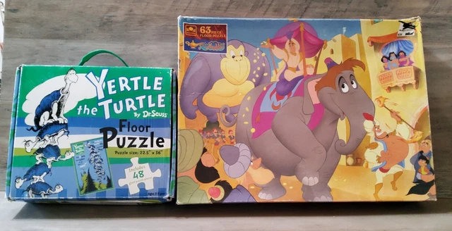 DISNEYS ALADDIN DR. Seuss Yertle the Turtle Floor Jigsaw Puzzle 63 PC ...