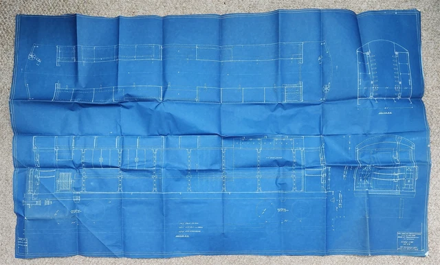 VINTAGE NEW YORK CITY TRANSIT SYSTEM RAILROAD TROLLEY BLUEPRINT hose ...