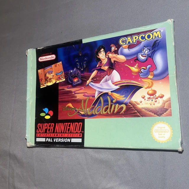 DISNEYS ALADDIN SUPER Nintendo Entertainment System (SNES) boxed with ...